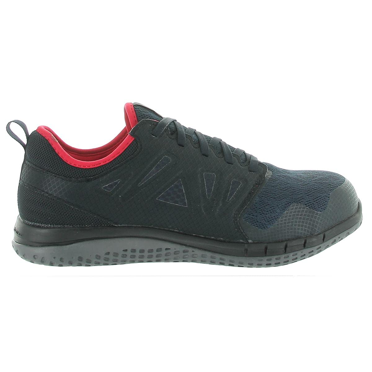 Reebok Work Men's RB4250 Zprint Safety Steel Toe Athletic Work Shoe Navy Red and Grey, Cobalt Blue, 11