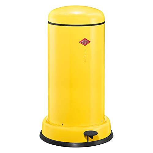 Wesco Baseboy Waste SMLR Waste Bin, Stainless Steel, Lemon Yellow, 38 x 38 cm