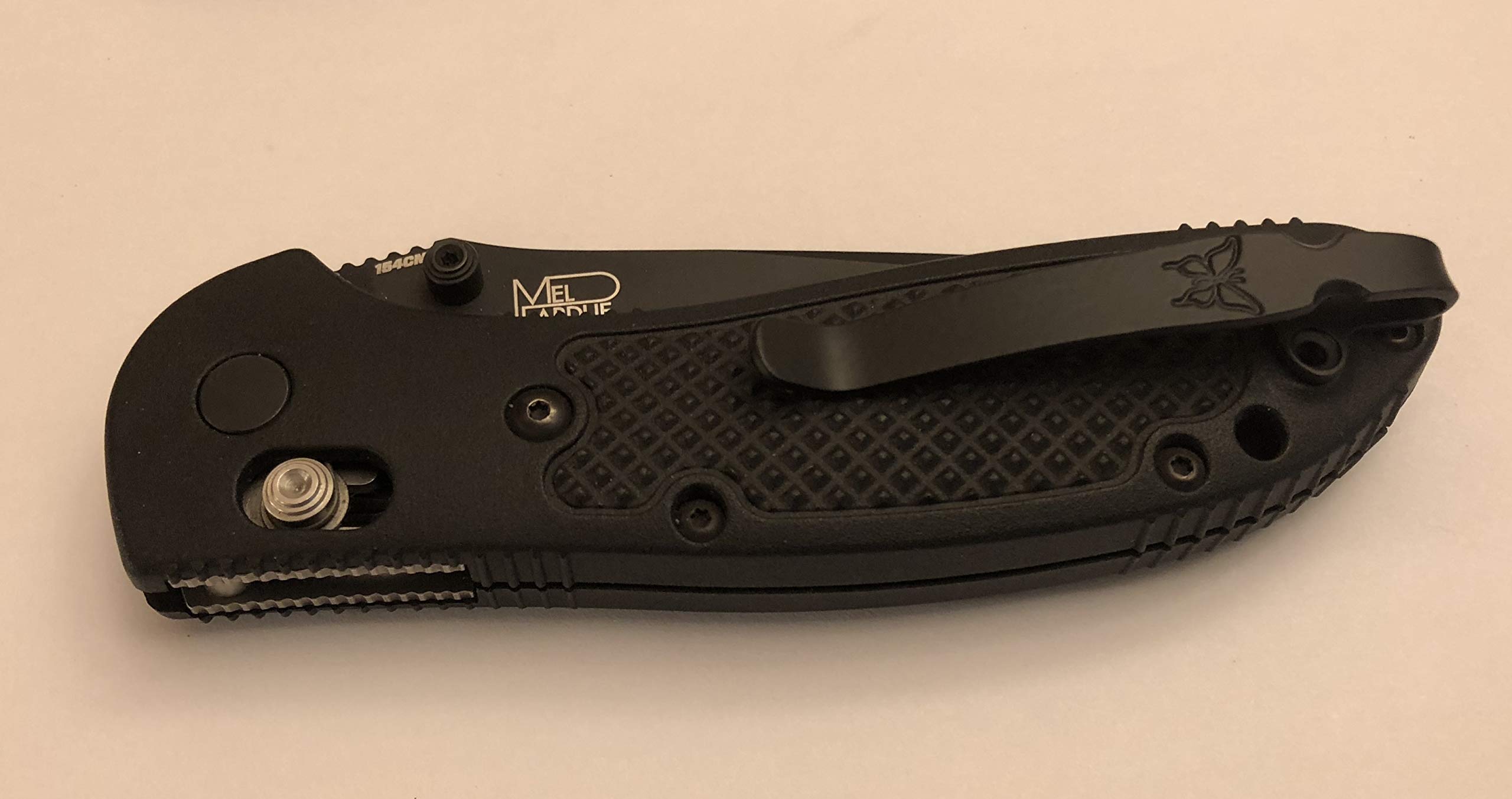 Black Titanium Deep Pocket Clip For Benchmade Griptilian 551BK 550SBK 553BK 551 553 550 Knife with Swallowtail Butterfly