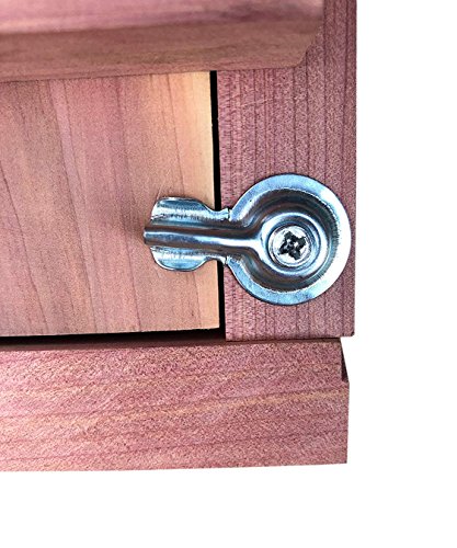Vundahboah Amish Goods Screech Owl House Box for Nesting- Handmade in USA- Solid Cedar Wood Saw-Whet/Kestrel/Screech Owl/Flicker- Cedar Shavings Included