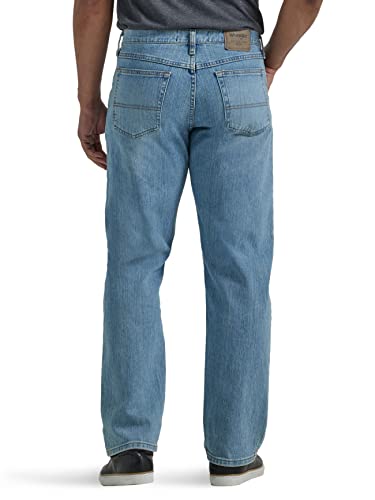 Wrangler Authentics Men's Classic 5-Pocket Relaxed Fit Flex Jean Bleached Denim Flex 46W x 30L