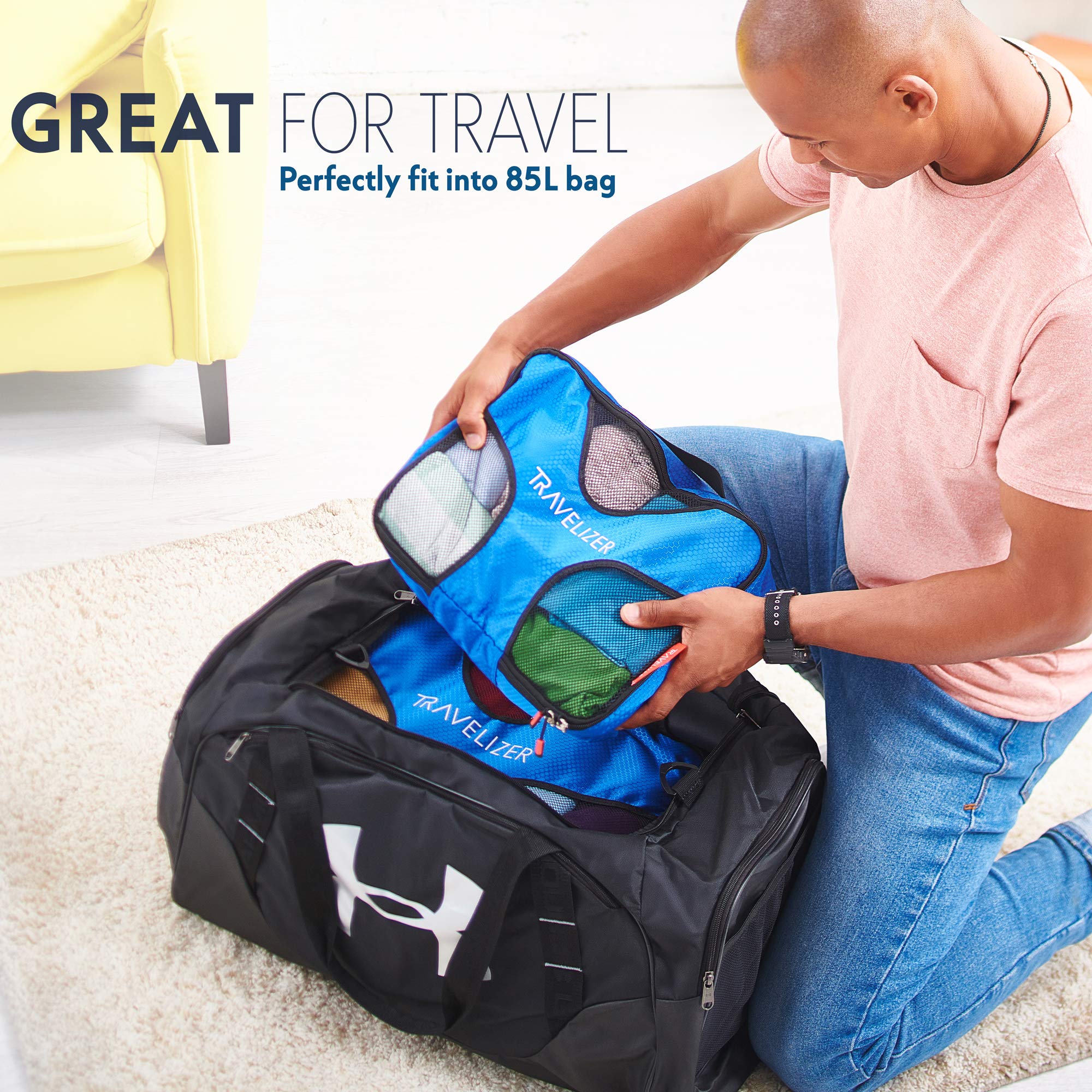 Travelizer - Travel Packing Cubes 5 pcs Luggage Organizer Set for Bag & Suitcase