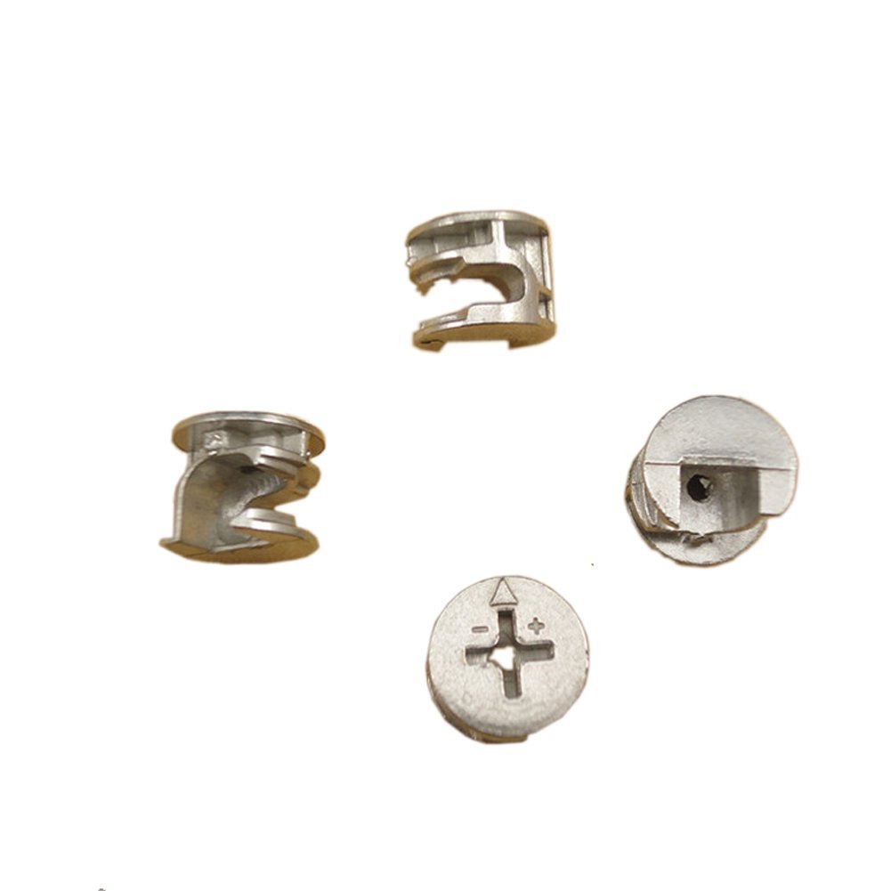 20 PCS Furniture Connecter Cam Lock Fittings 15mm x 12mm for Cabinet Drawer Dresser and Wardrobe Furniture Panel Connecting