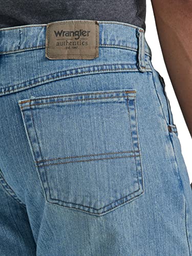 Wrangler Authentics Men's Classic 5-Pocket Relaxed Fit Flex Jean Bleached Denim Flex 46W x 30L