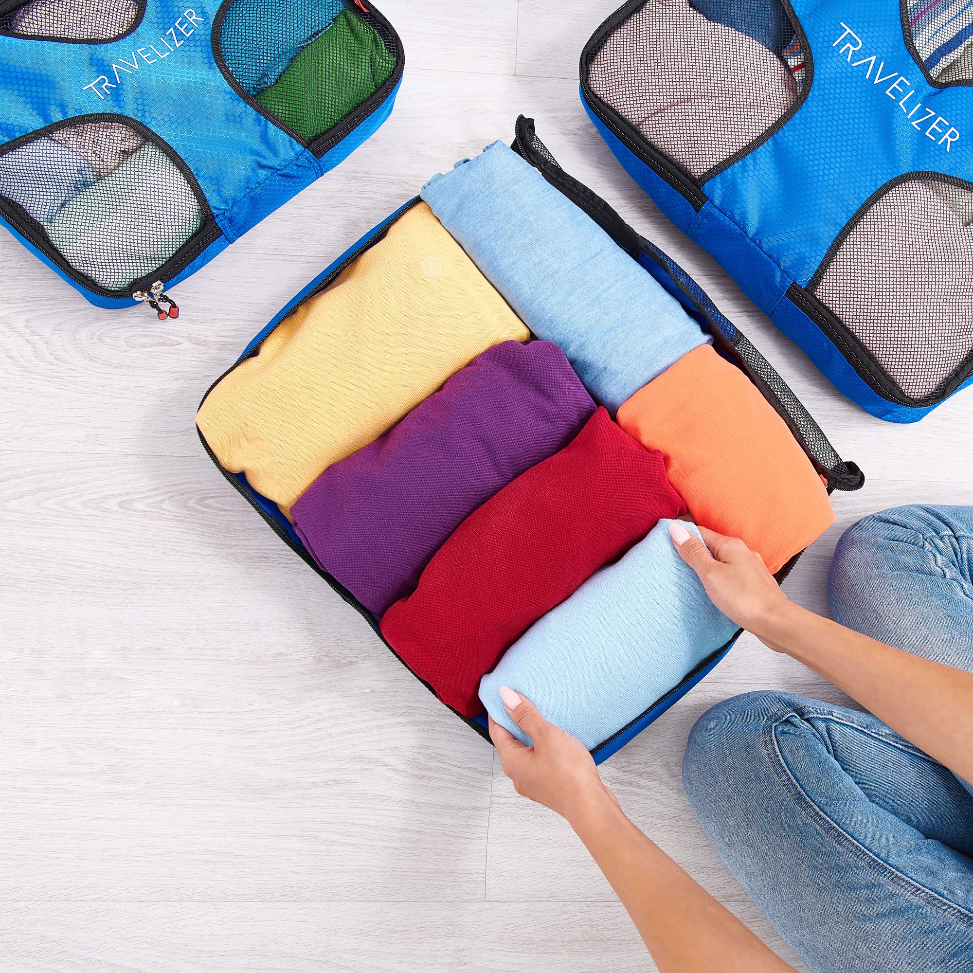 Travelizer - Travel Packing Cubes 5 pcs Luggage Organizer Set for Bag & Suitcase