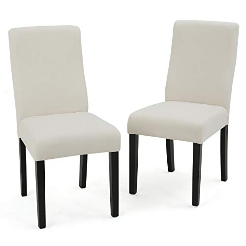 Christopher Knight Home Corbin Fabric Dining Chairs, 2-Pcs Set, Ivory