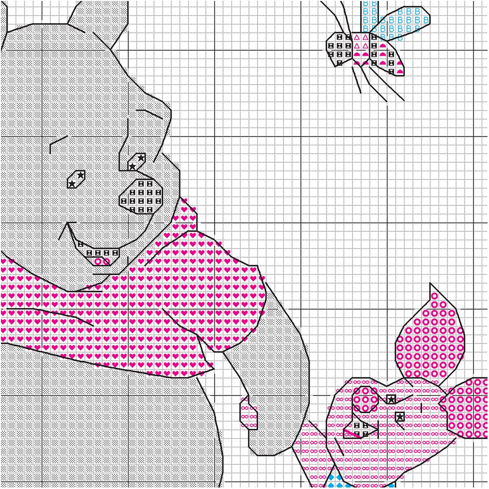 Dimensions 70-35357 Disney Winnie The Pooh Birth Record Counted Cross Stitch Kit, Winnie The Pooh Cross Stitch, 8" x 10"