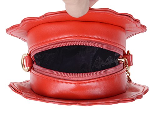 QZUnique Food Shape Cross Body Bag PU Cartoon Purse Ice Cream Sholuder Bag Handbag with Removable Chain
