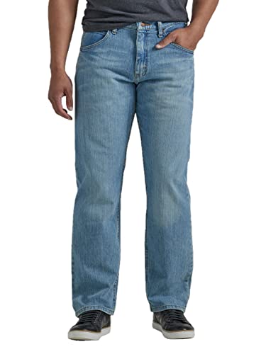 Wrangler Authentics Men's Classic 5-Pocket Relaxed Fit Flex Jean Bleached Denim Flex 46W x 30L