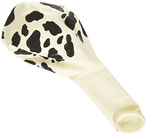 Premium Black & White Cow Print Latex Balloons - 12" (6 Pc) - Perfect for Farm, Barnyard, or Animal-Themed Parties