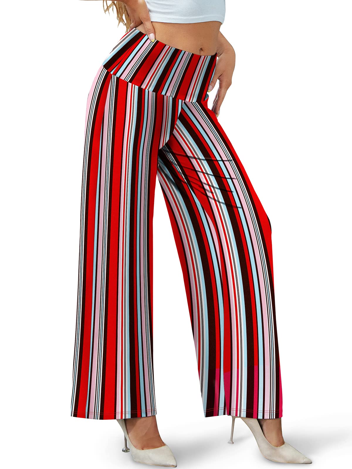Arolina Women's Stretchy Wide Leg Palazzo Lounge Pants Casual Comfy High Waist Palazzo Pants