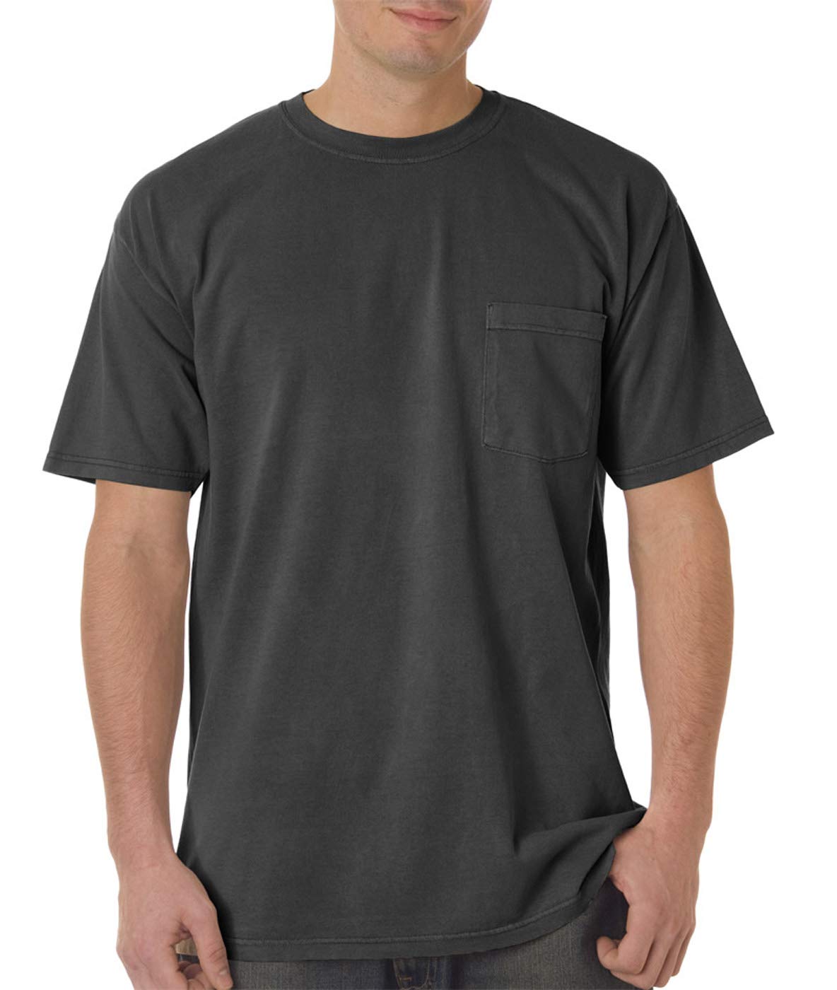 Comfort Colors Chouinard 6030 Adult Heavyweight Pocket Tee Pepper PgmDye X-Large