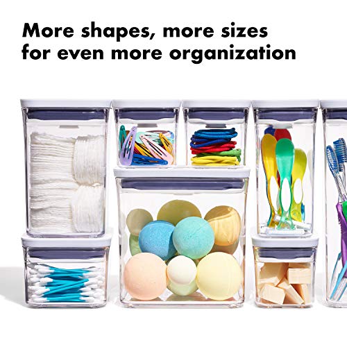 OXO Good Grips POP Container - Airtight Food Storage - Mini Square Short 0.5 Qt Ideal for 1 lb of baking soda or 14 oz of grains