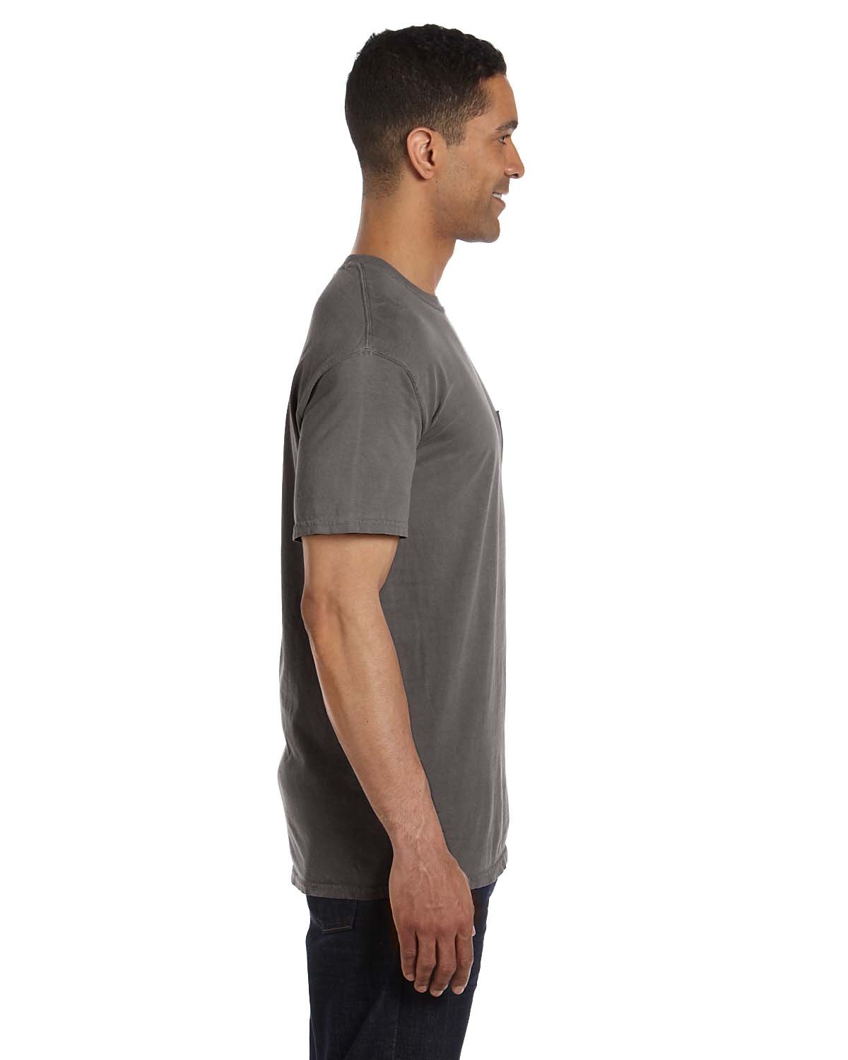 Comfort Colors Chouinard 6030 Adult Heavyweight Pocket Tee Pepper PgmDye X-Large