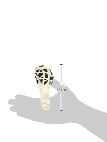Premium Black & White Cow Print Latex Balloons - 12" (6 Pc) - Perfect for Farm, Barnyard, or Animal-Themed Parties