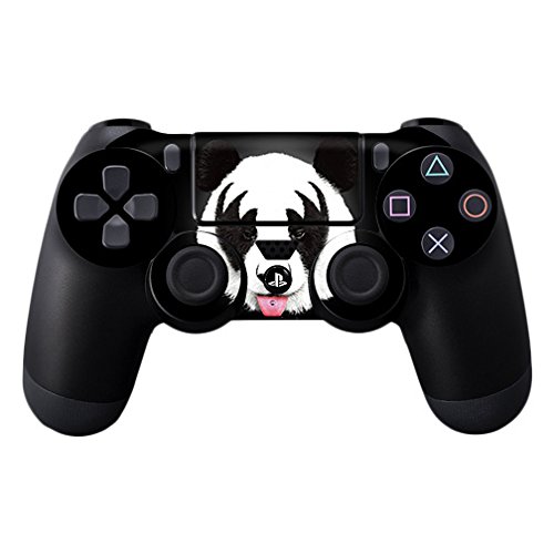 MightySkins Skin Compatible with Sony PS4 Controller - Rock N Roll Panda | Protective, Durable, and Unique Vinyl Decal wrap Cover | Easy to Apply, Remove, and Change Styles | Made in The USA