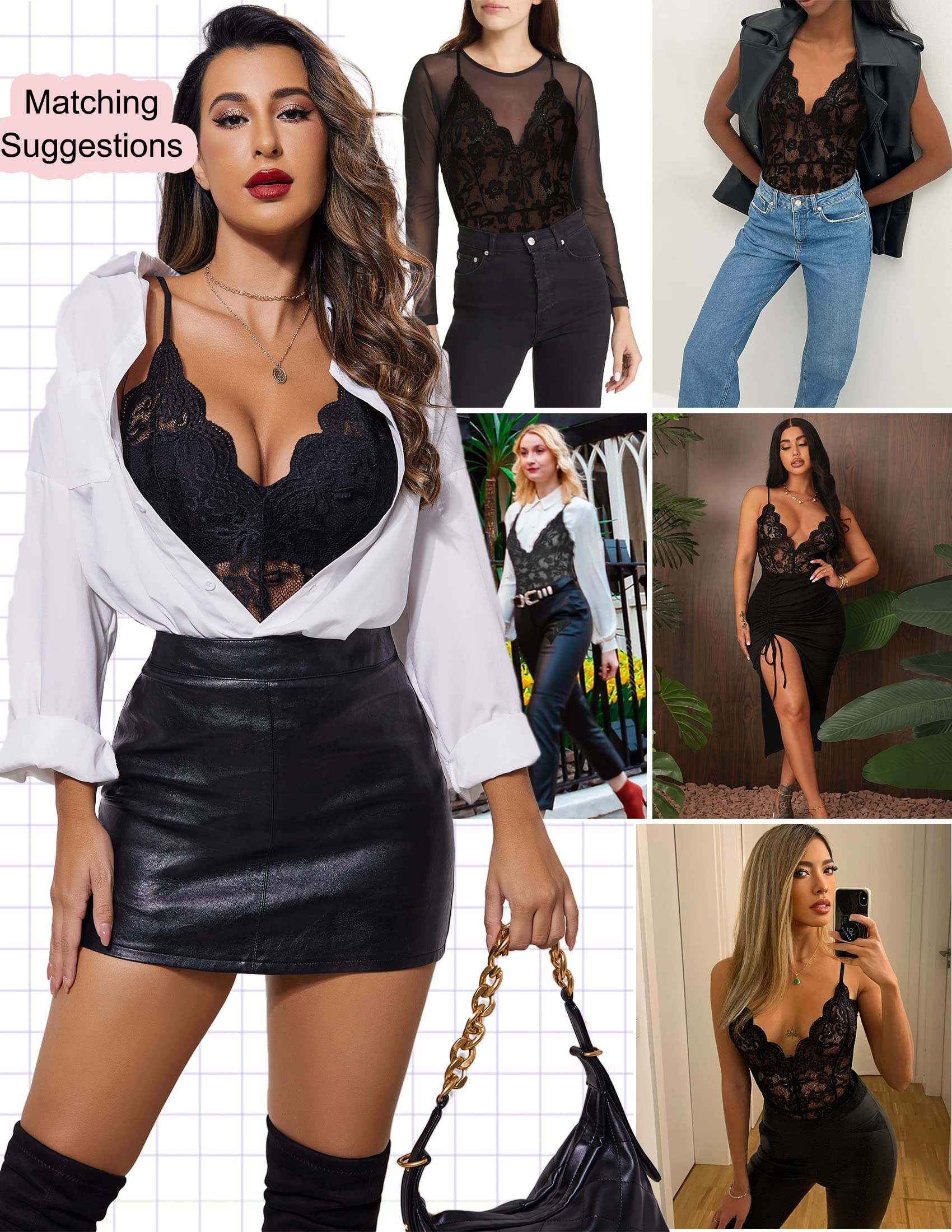 Avidlove Women Teddy Lingerie One Piece Babydoll Bodysuit Romper,Small,Black