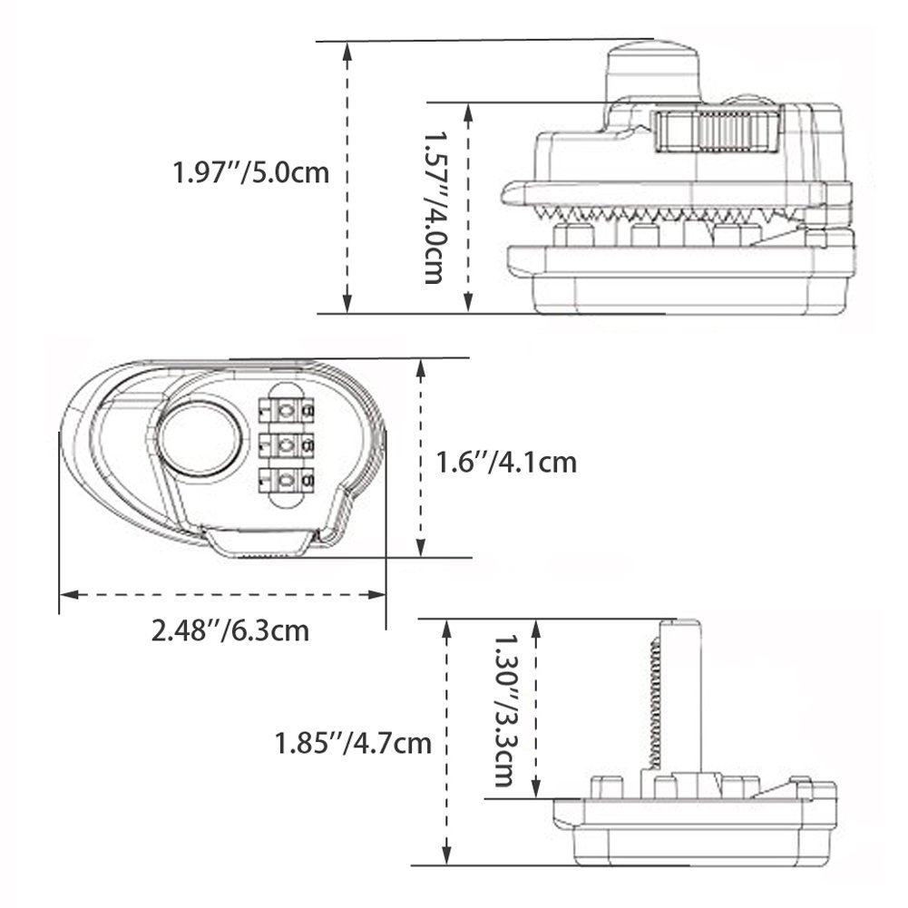 RioRand Trigger Lock 3 Digit Combination Gun Lock Gun Trigger Lock Accessories (5PCS)