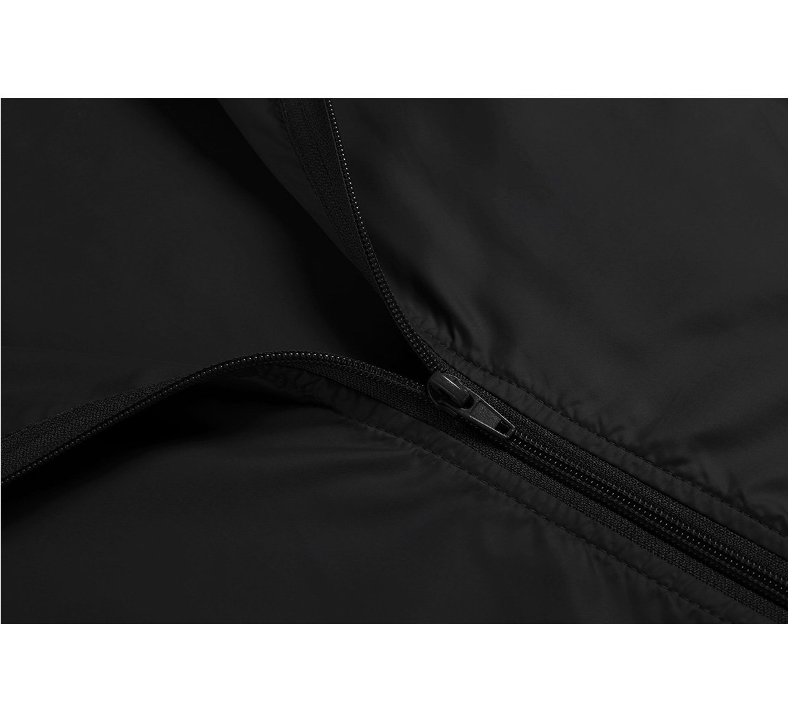 Hount Women's Lightweight Hooded Raincoat Waterproof Packable Active Outdoor Rain Jacket (Black, XL)