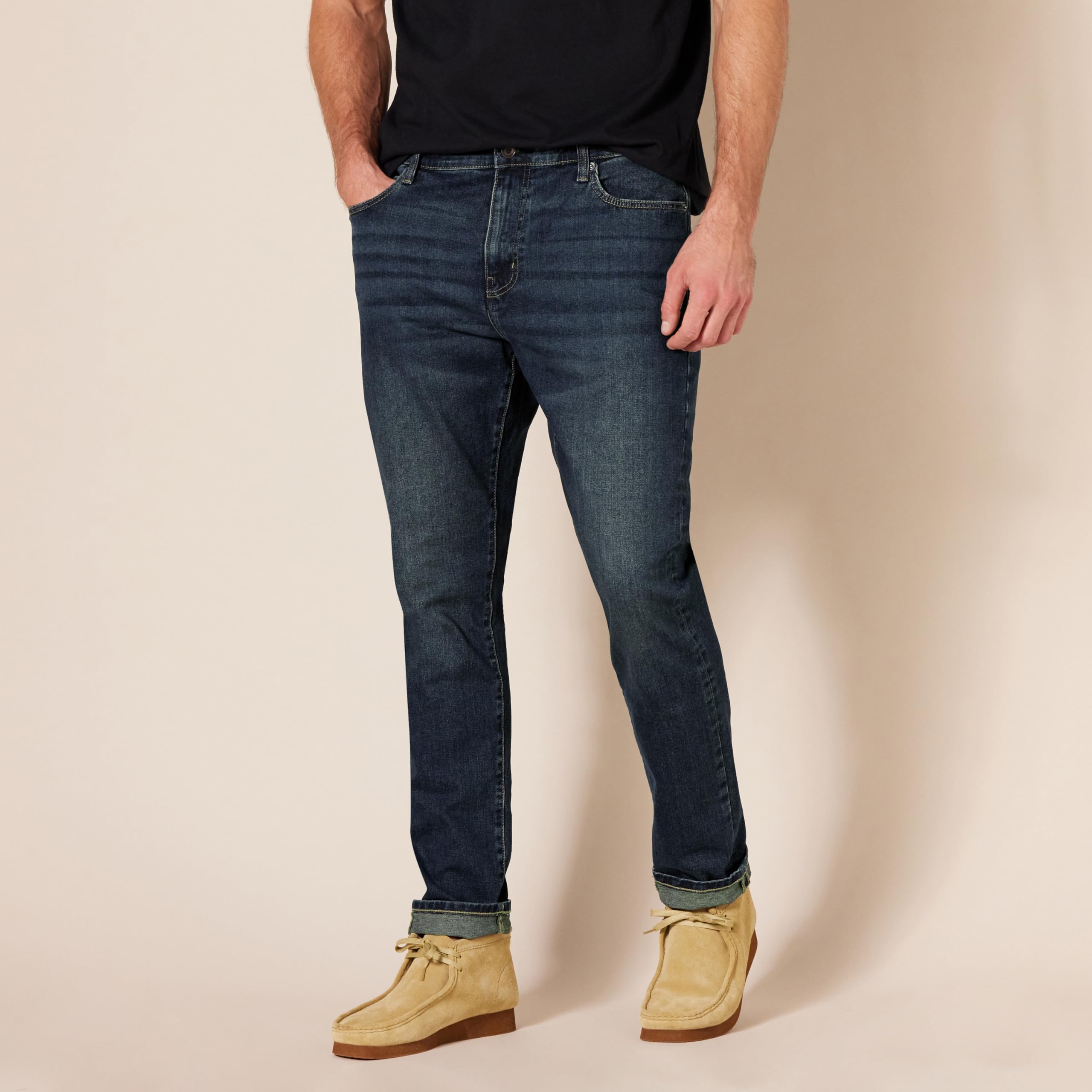 Amazon Essentials Men's Skinny-Fit Stretch Jean, Dark Wash, 36W x 30L