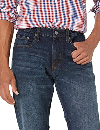 Amazon Essentials Men's Athletic-Fit Stretch Jeans - Dark Wash, 36W x 30L