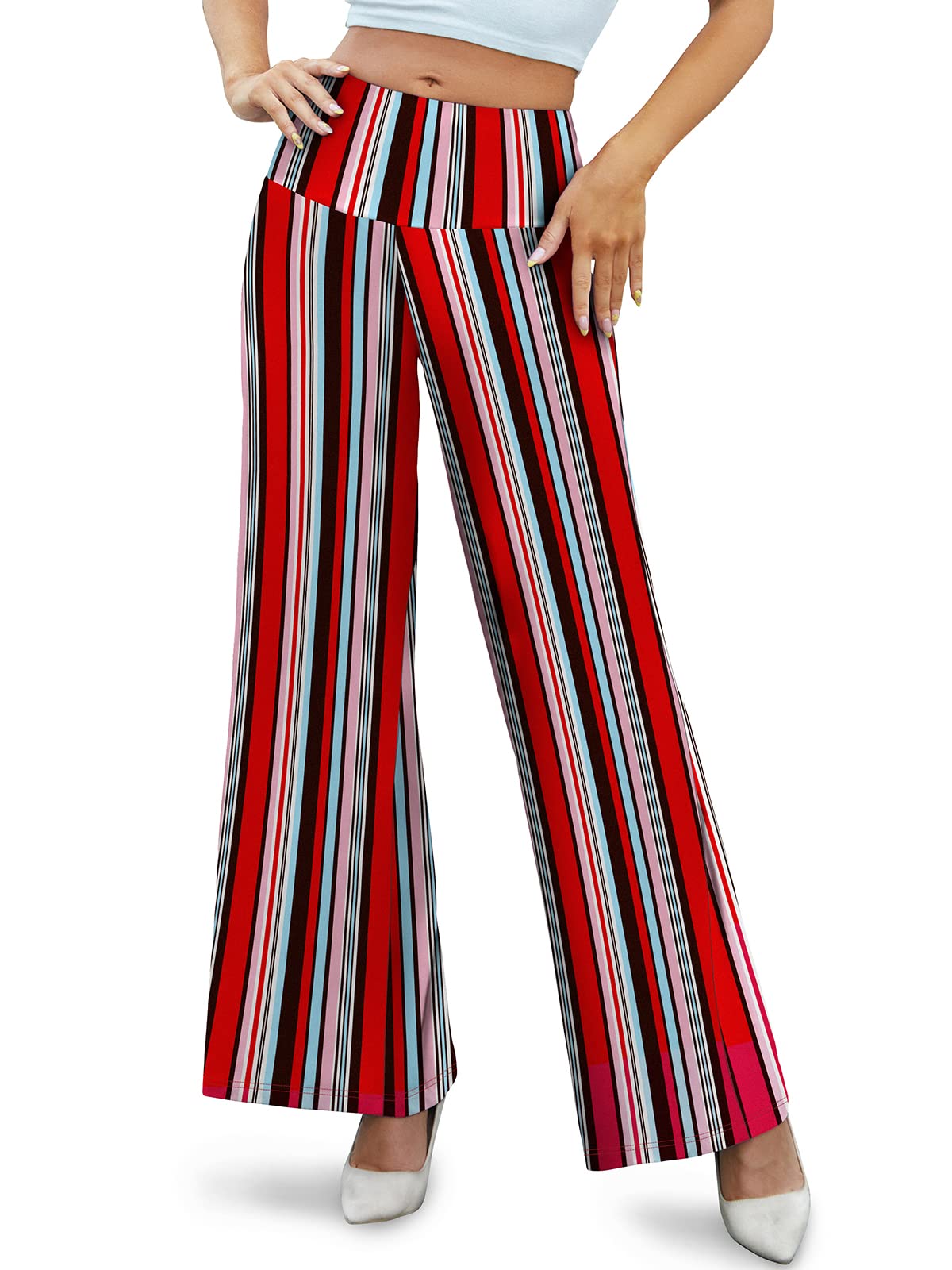 Arolina Women's Stretchy Wide Leg Palazzo Lounge Pants Casual Comfy High Waist Palazzo Pants