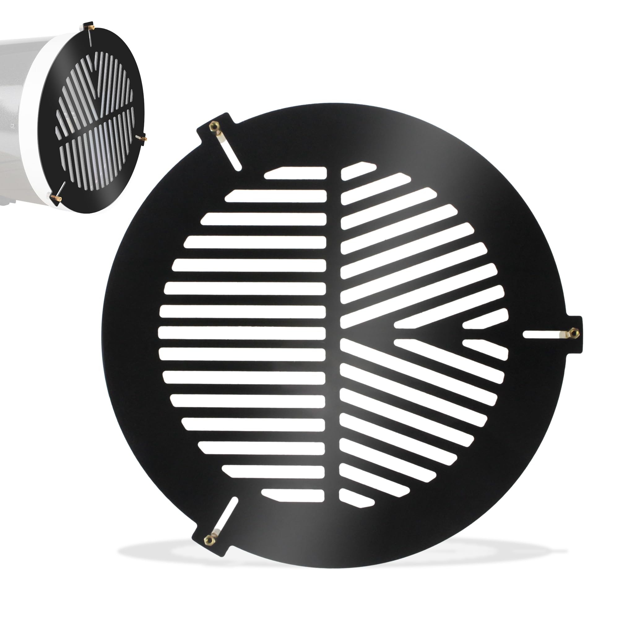 Astromania Bahtinov Mask Focusing Mask for Telescopes - FM180mm for a Tube Outer Diameter (OD) from 195mm-240mm - can be Mounted with The Brass Screws Inside or Outside The drawtube
