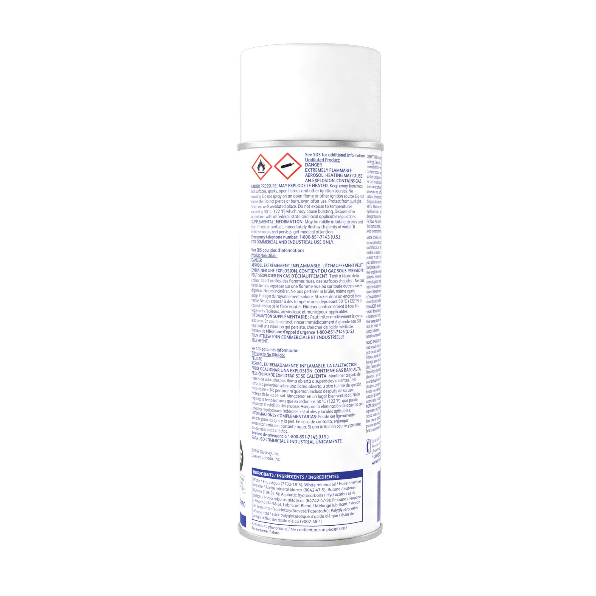 Diversey 94970590 Deep Gloss Maintainer for Stainless Steel, Cleans, Polishes & Protects, Aerosol Spray, 16-Ounce