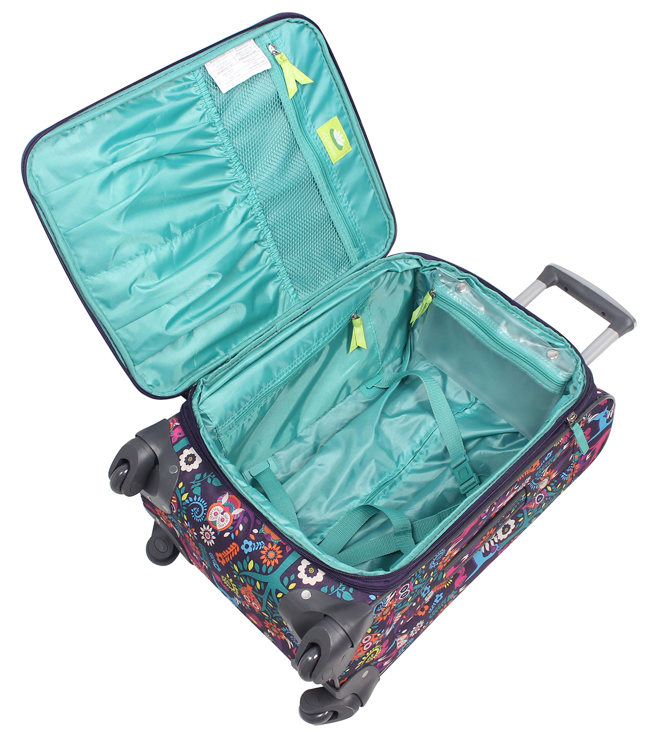 Lily Bloom Carry On Expandable Design Pattern Luggage With Spinner Wheels For Woman (20in, Wildwoods)