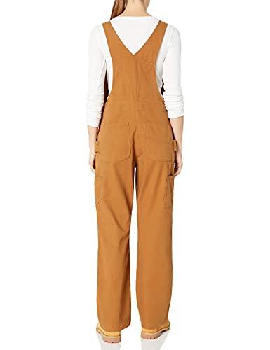Carhartt womens Carhartt Women's Crawford Double Front Bib Overalls Coveralls, Carhartt Brown, Small Short US