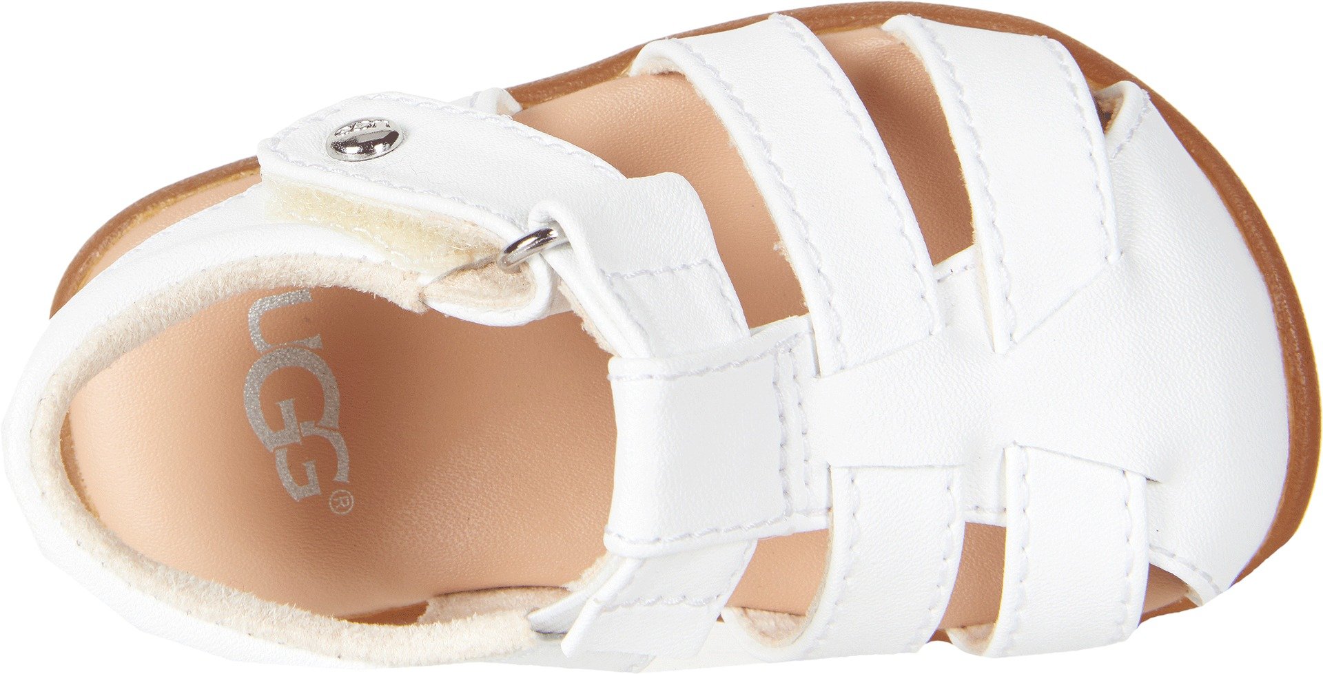 UGG Unisex-Baby Kolding Sandal, White, 02/03
