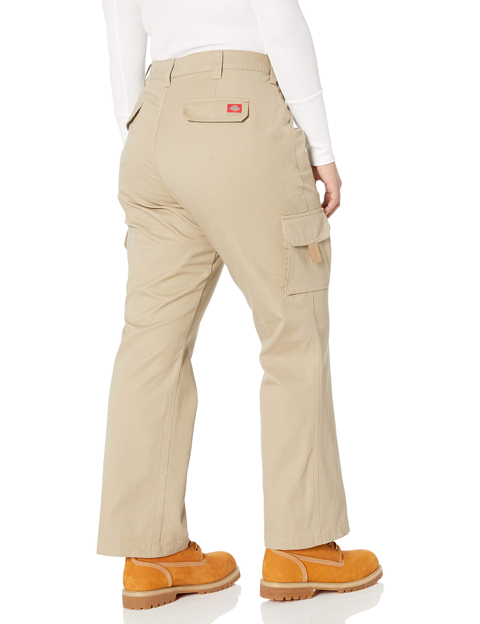 Dickies womens Plus Size Relaxed Cargo pants, Rinsed Desert Sand, 22 US