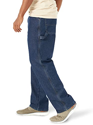 Wrangler Authentics Men's Fleece Lined Carpenter Pant,Dark Indigo,34W X 30L