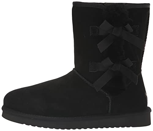Koolaburra by UGG Women's Victoria Short Fashion Boot, Black, 10 M US