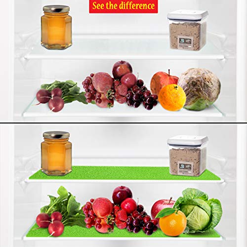 Dualplex® Fruit & Veggie Life Extender Liner for Fridge Refrigerator Drawers, 12x15 Inches (4 Pack) – Extends The Life of Your Produce & Prevents Spoilage