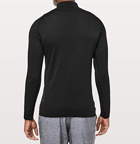 Lululemon Mens Metal Vent Tech 1/2 Zip Long Sleeve Shirt (Black, M)