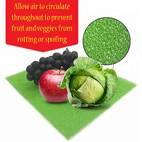 Dualplex® Fruit & Veggie Life Extender Liner for Fridge Refrigerator Drawers, 12x15 Inches (4 Pack) – Extends The Life of Your Produce & Prevents Spoilage