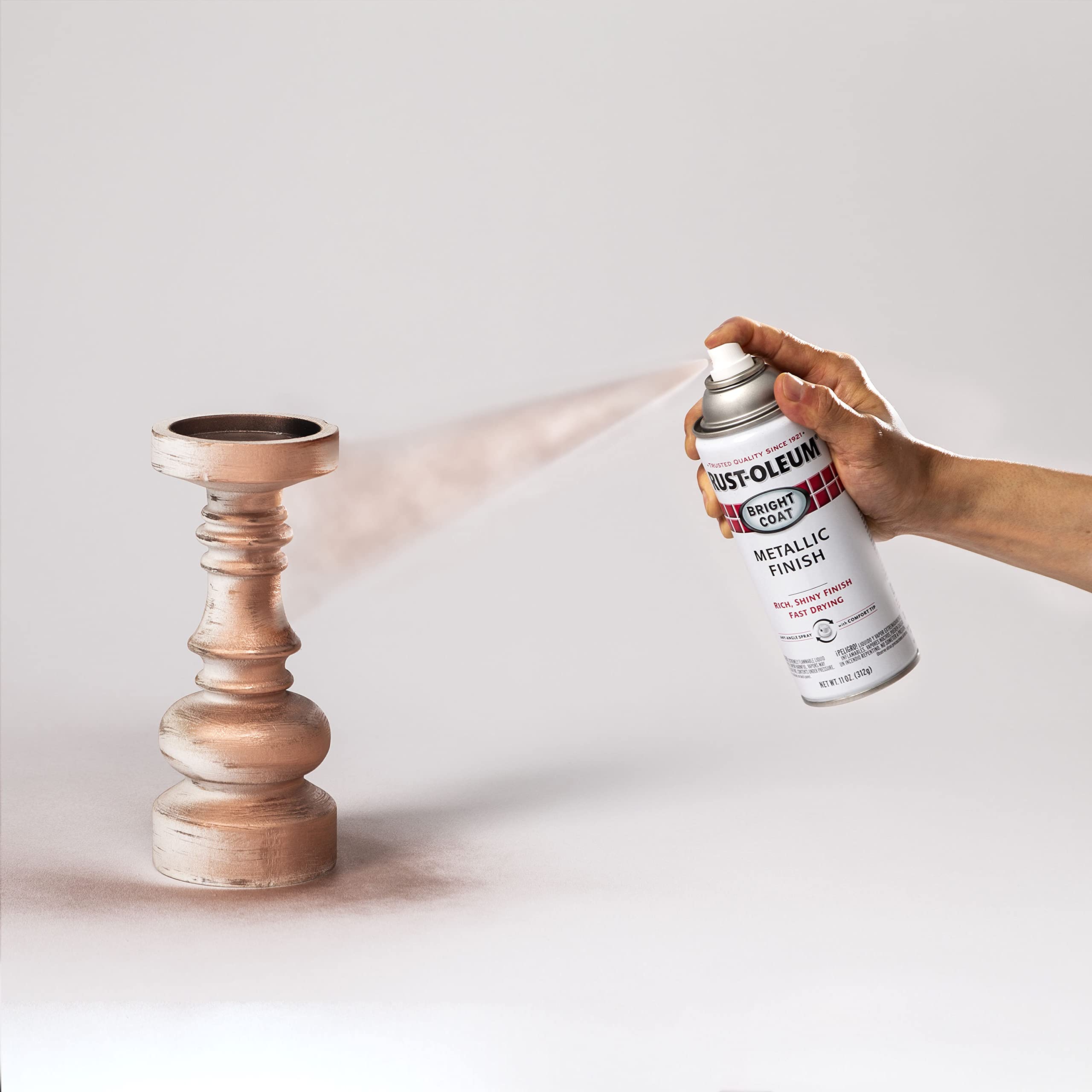 Rust-Oleum 314417 Stops Rust Bright Coat Metallic Spray Paint, 11 Oz, Copper
