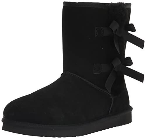 Koolaburra by UGG Women's Victoria Short Fashion Boot, Black, 10 M US
