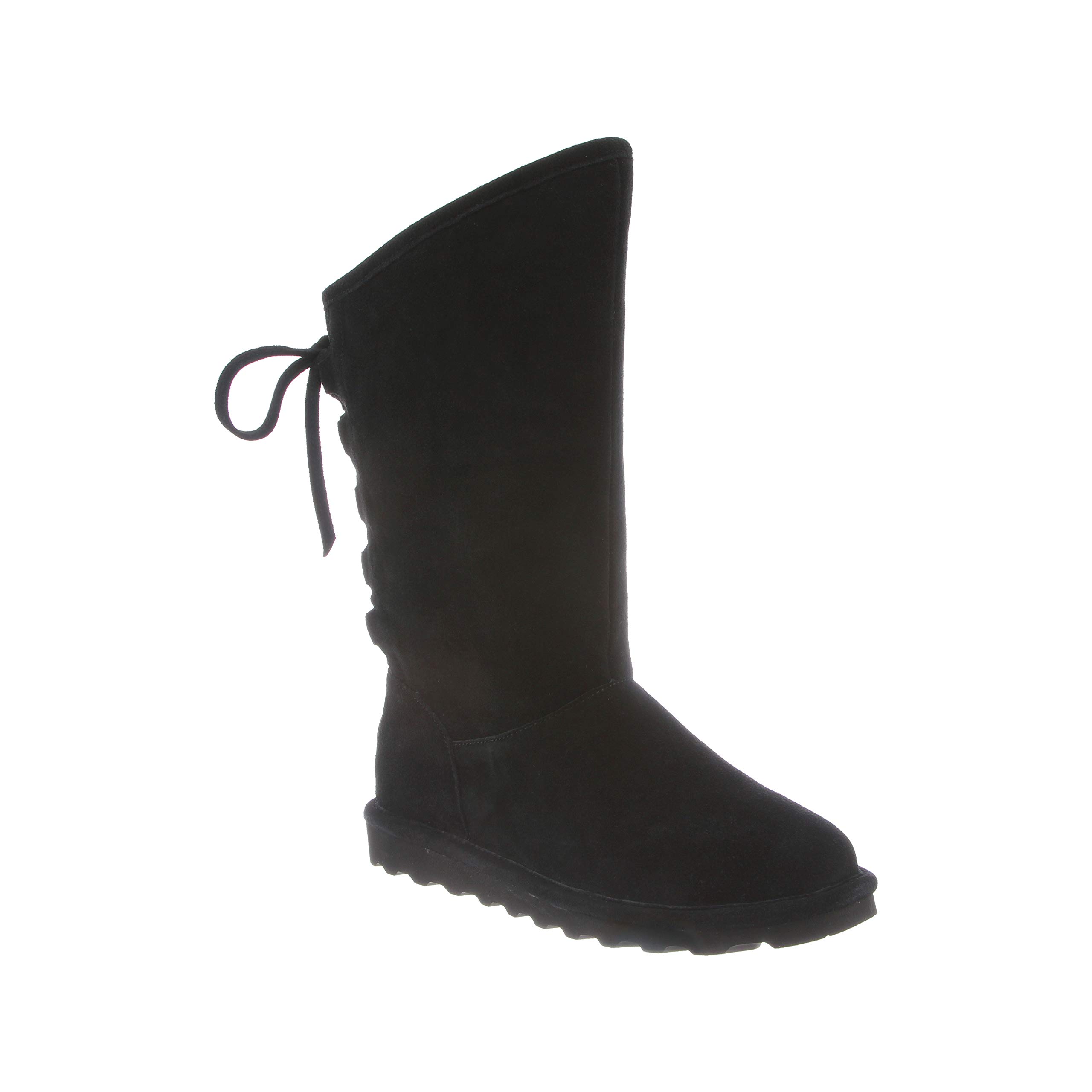 BEARPAW Women's Phylly Black Size 10 | Women's Boot Classic Suede | Women's Slip On Boot | Comfortable Winter Boot