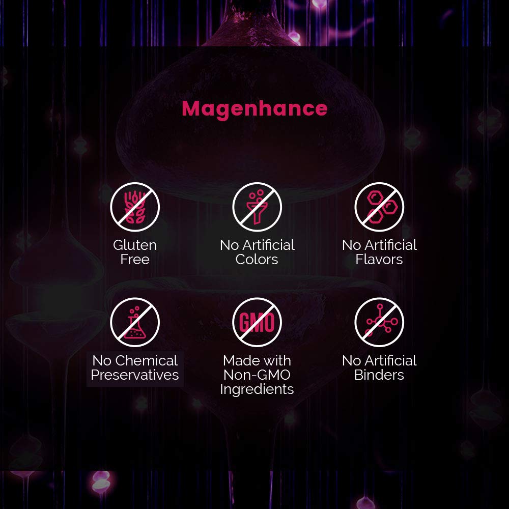 Intelligent Labs MagEnhance Magtein Magnesium Complex Supplement L-Threonate with Magnesium Glycinate and Taurate, 90 Capsules