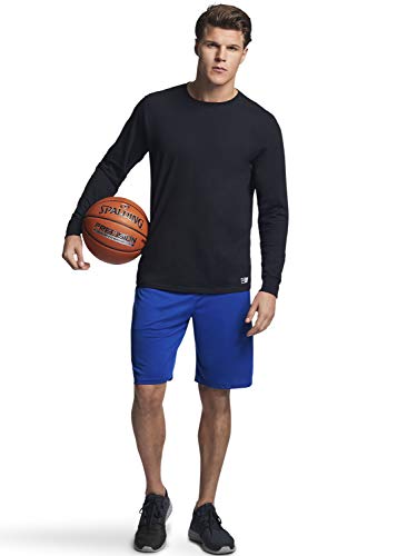 Russell Athletic Mens Cotton Performance Long Sleeve T-Shirts T Shirt, Black, Small US