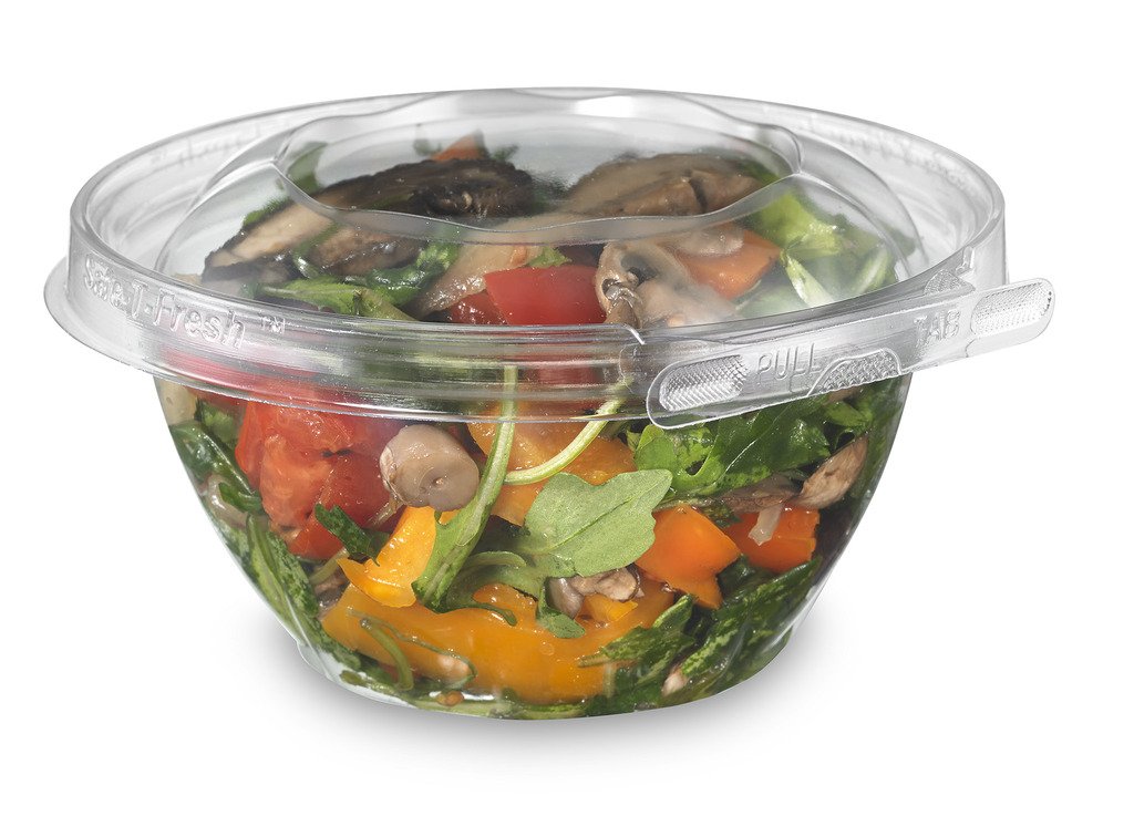 240 Pack Safe-T-Fresh Food Container, Clear Plastic, Tear Strip Lock Lid, 5.87 x 5.75 x 3.13 Inches, By Inline Plastics Corporation