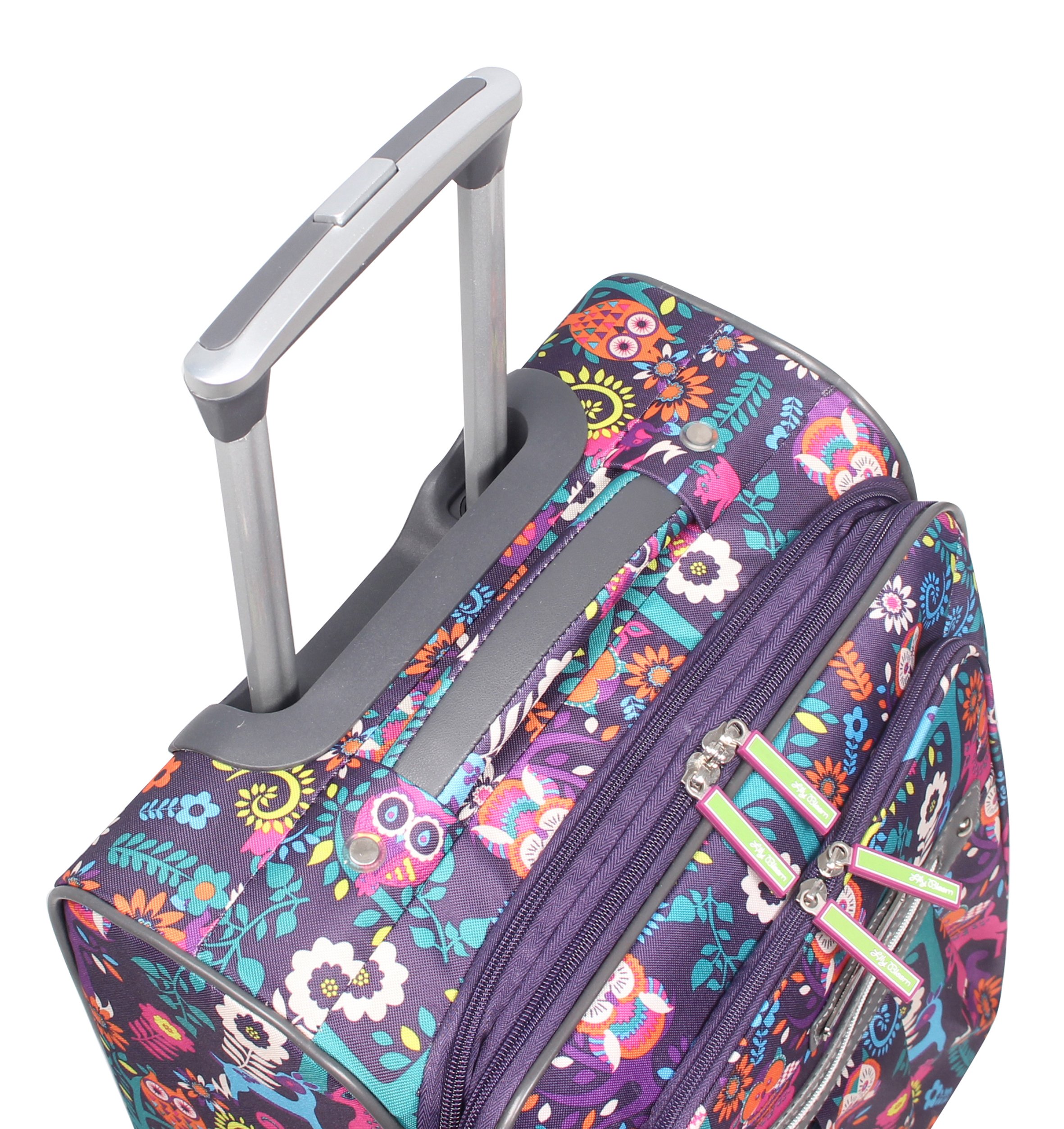 Lily Bloom Carry On Expandable Design Pattern Luggage With Spinner Wheels For Woman (20in, Wildwoods)