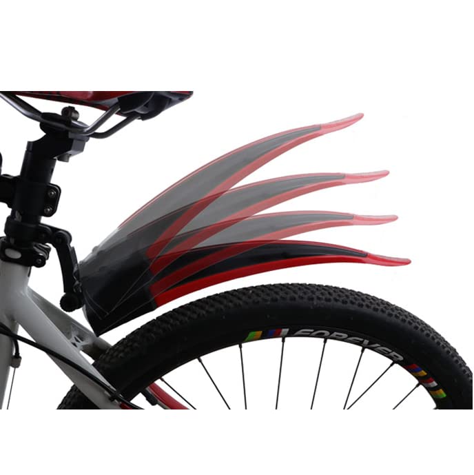 BlueSunshine Adjustable Road Mountain Bike Bicycle Cycling Tire Front/Rear Mud Guards Mudguard Fenders Set (Blue + Black)