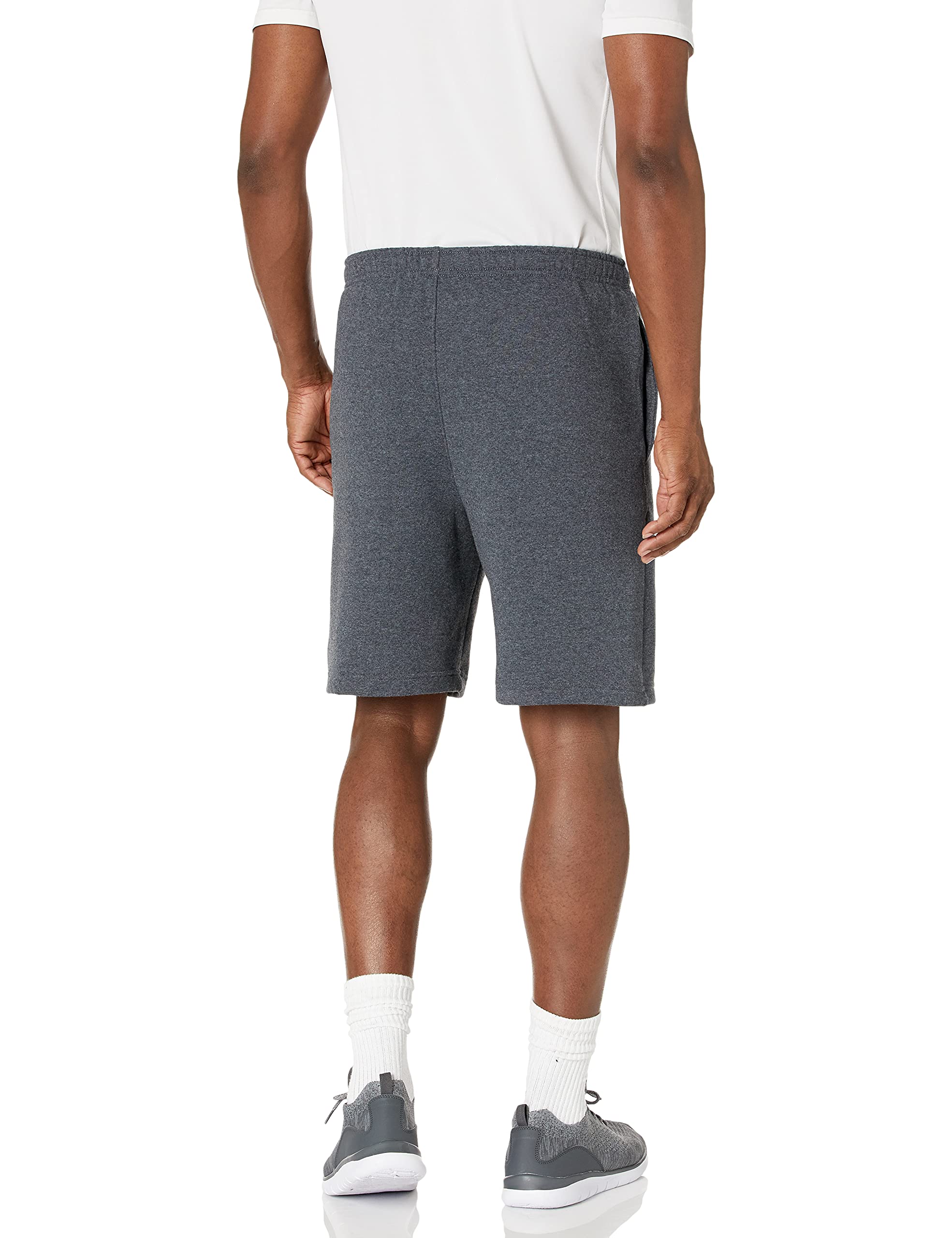 Russell Athletic Men's Dri-Power Fleece Short with Pockets Shorts, Black Heather, M