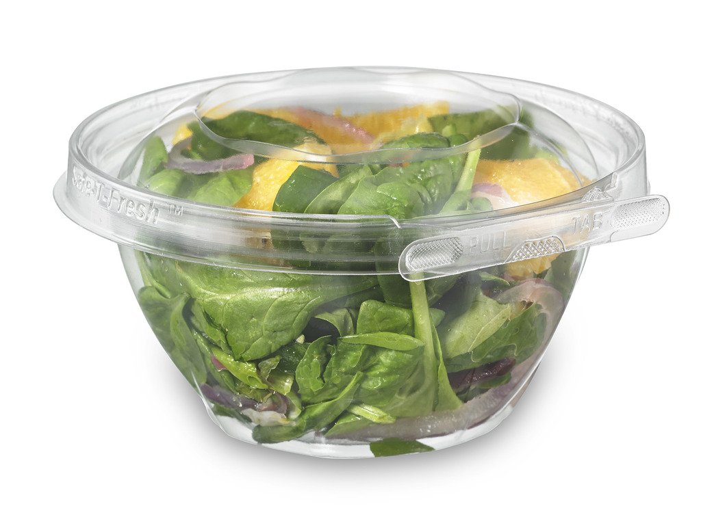 240 Pack Safe-T-Fresh Food Container, Clear Plastic, Tear Strip Lock Lid, 5.87 x 5.75 x 3.13 Inches, By Inline Plastics Corporation