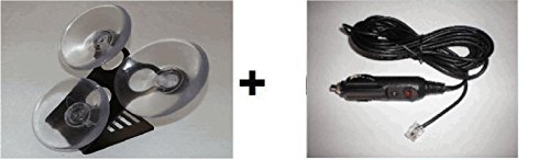 DGTKS Generic Universal Bracket 3 Cups & 6 FT Straight Power Cord for with Beltronics & Escort Radar Detectors (Brackets and Cords)