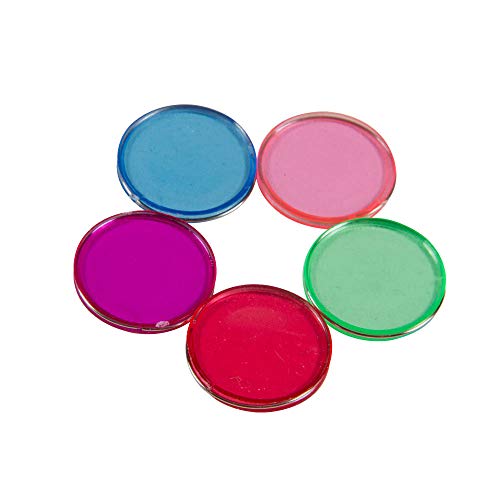 hand2mind Plastic Transparent Bingo Chips, Math Counters for Kids, Math Manipulatives for Counting, Sorting, Pattern, Math Toys, Game Tokens, Homeschool Supplies (Set of 250)