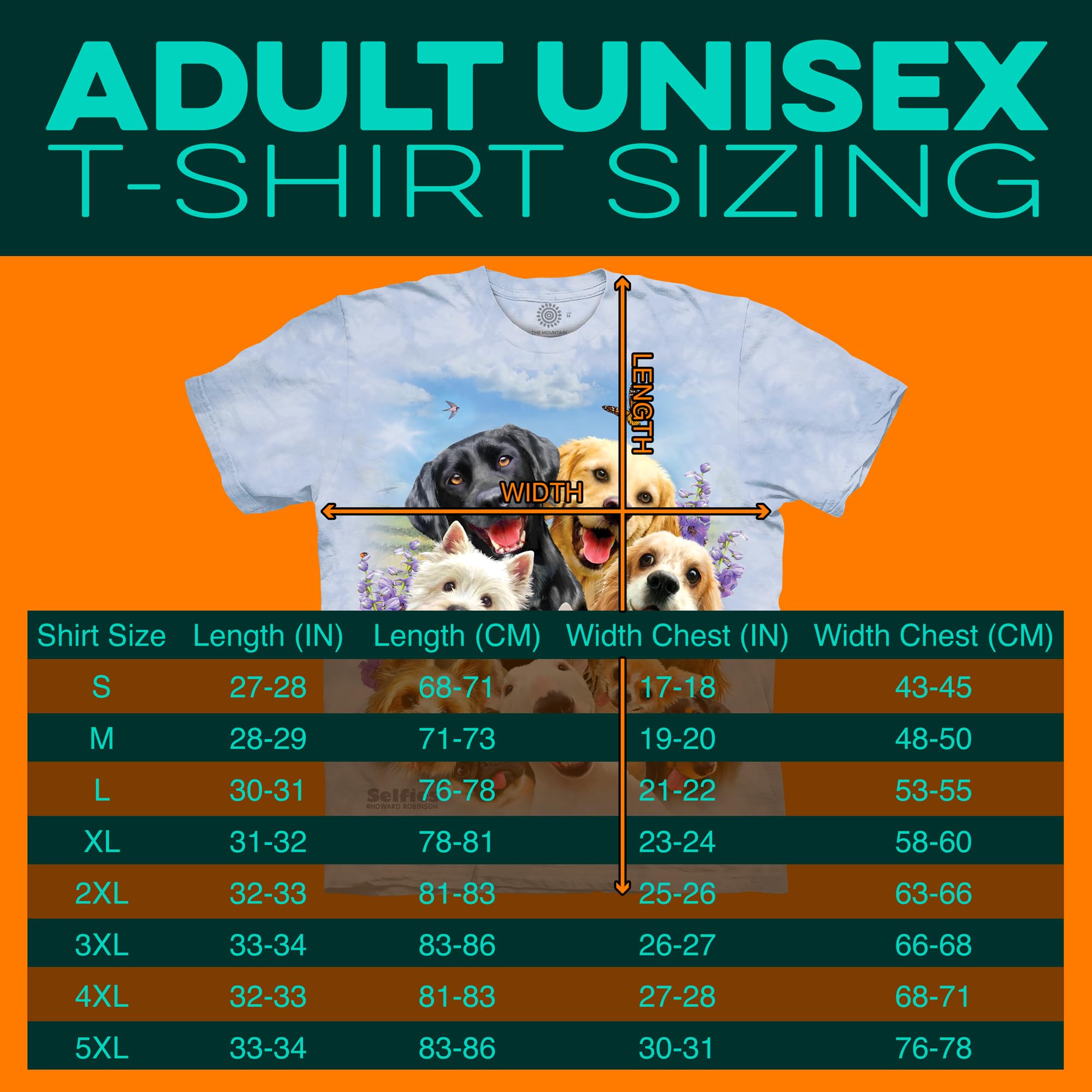 The Mountain mens Dog Selfie T Shirt, Blue, Medium US